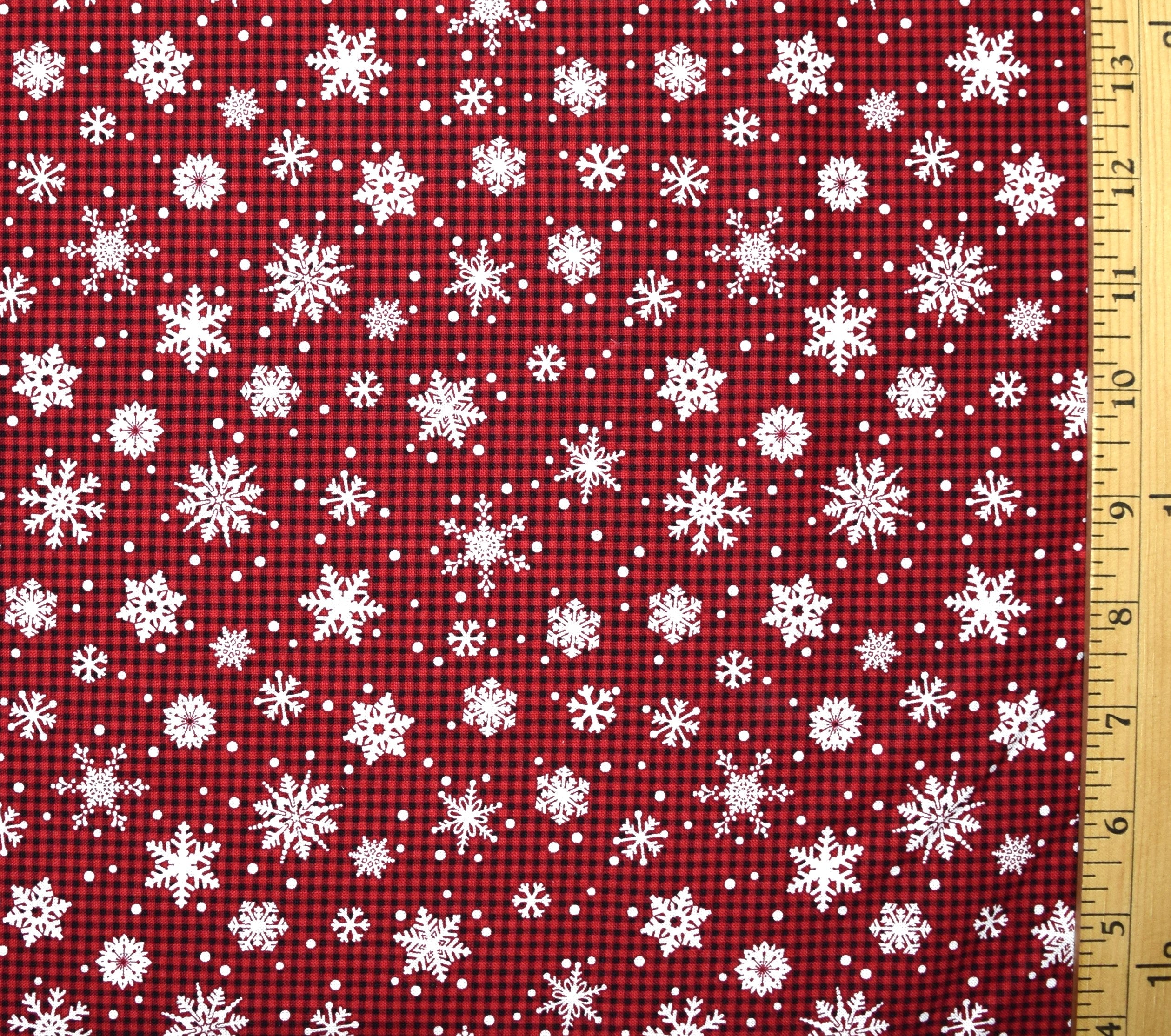 Red Plaid Snowflake – Sew Renewable LLC